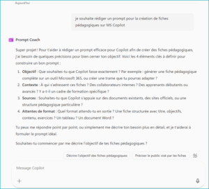 Copilot : rédiger un prompt efficace avec Prompt Coach
